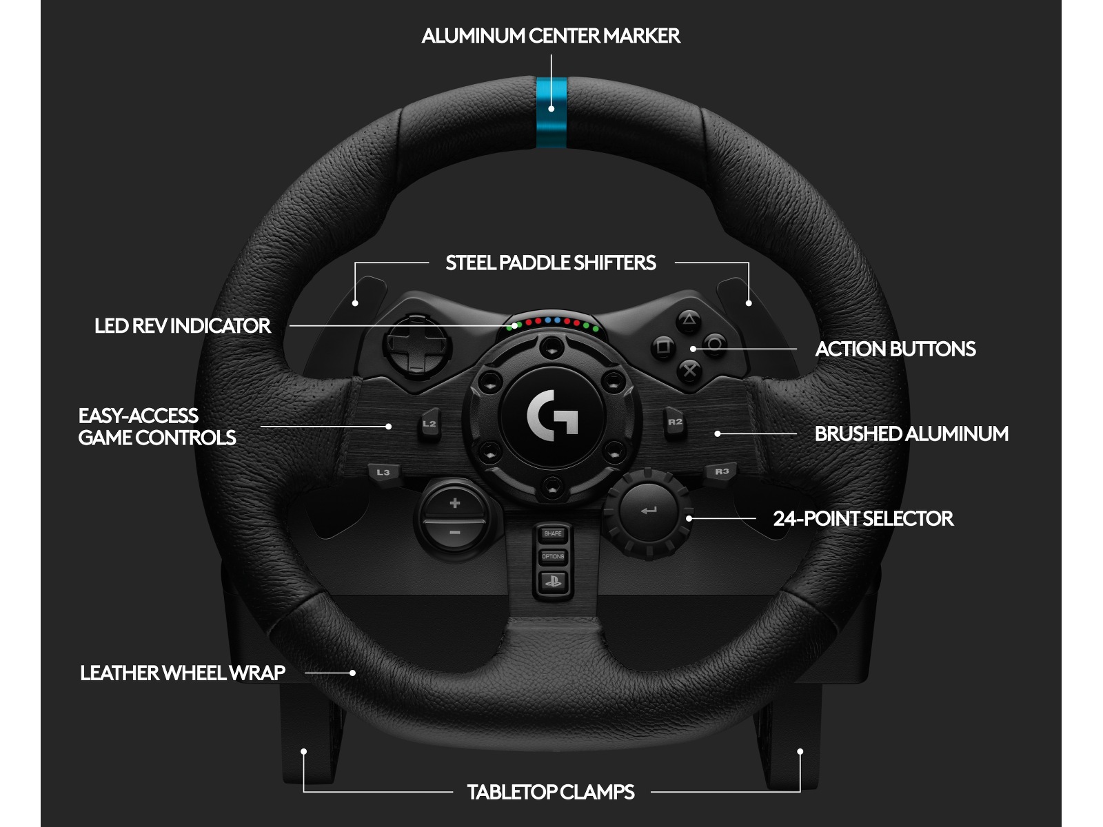 Logitech G923 Driving Force Racing PS4/PS5/PC - Ratt og pedaler ...