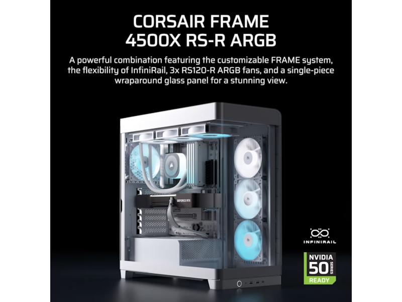 Corsair FRAME 4500X RS-R ARGB Mid Tower (hvit) - Midi tower | Komplett.no