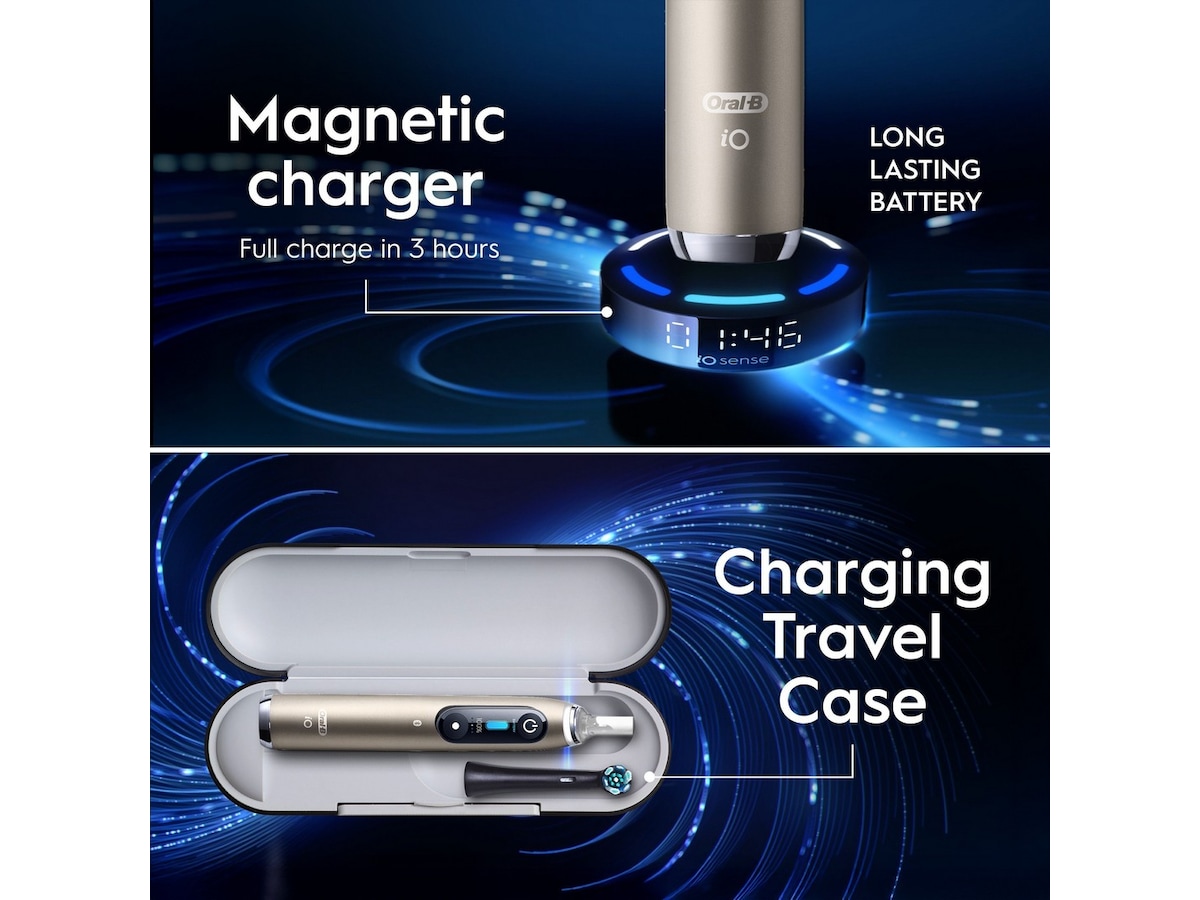 Oral-B iO10 Elektrisk tannbørste (Lunar Gold) - Elektriske tannbørster | Komplett.no